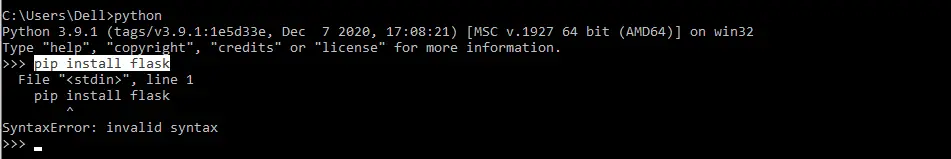 修复 Python 使用 Pip Install 时的错误 Syntaxerror Invalid Syntax迹忆客